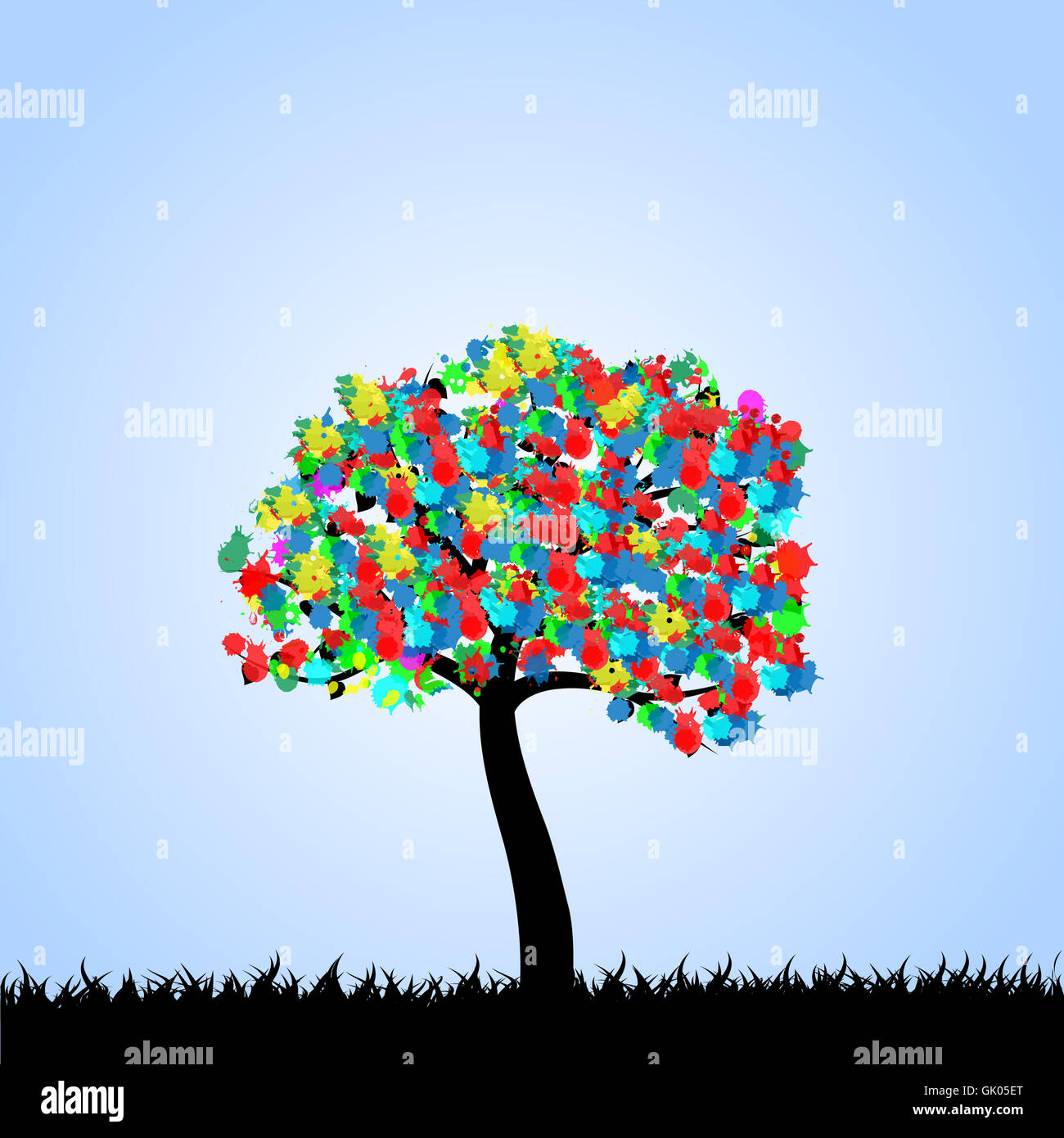 art tree illustration Stock Photo - Alamy