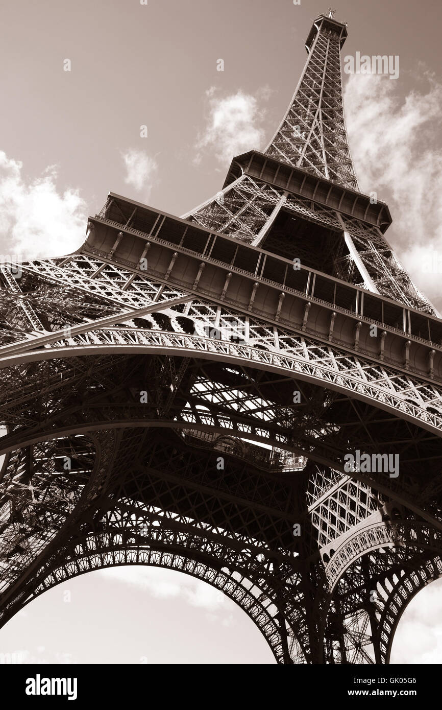 tower sepia europe Stock Photo - Alamy