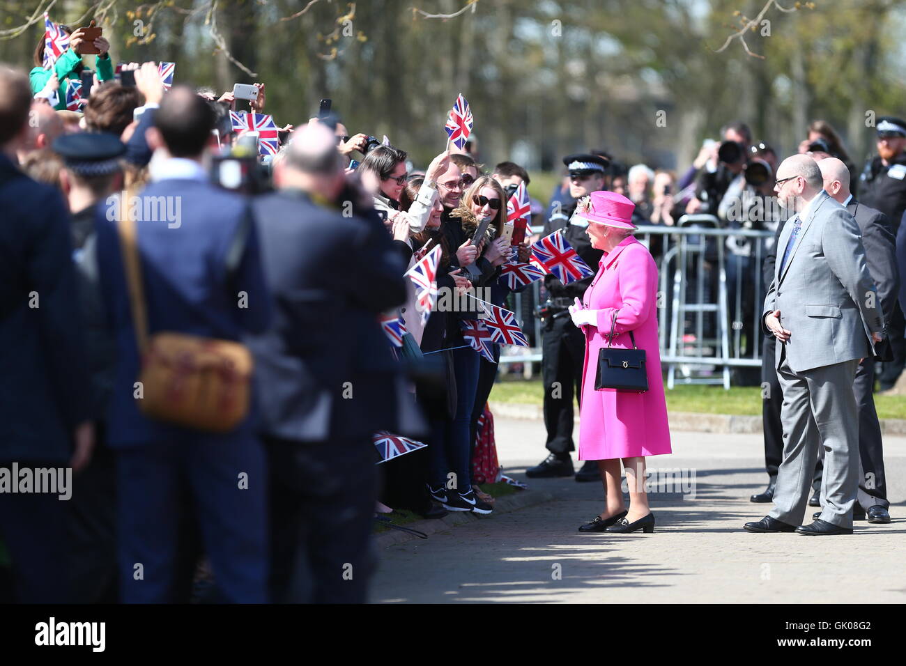 Queen Elizabeth II officially opens the new Bandstand at Alexandra ...