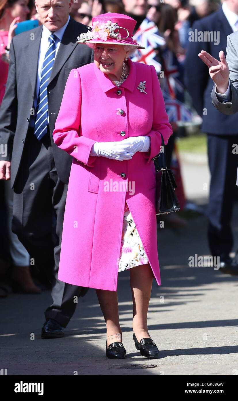 Queen Elizabeth II officially opens the new Bandstand at Alexandra ...