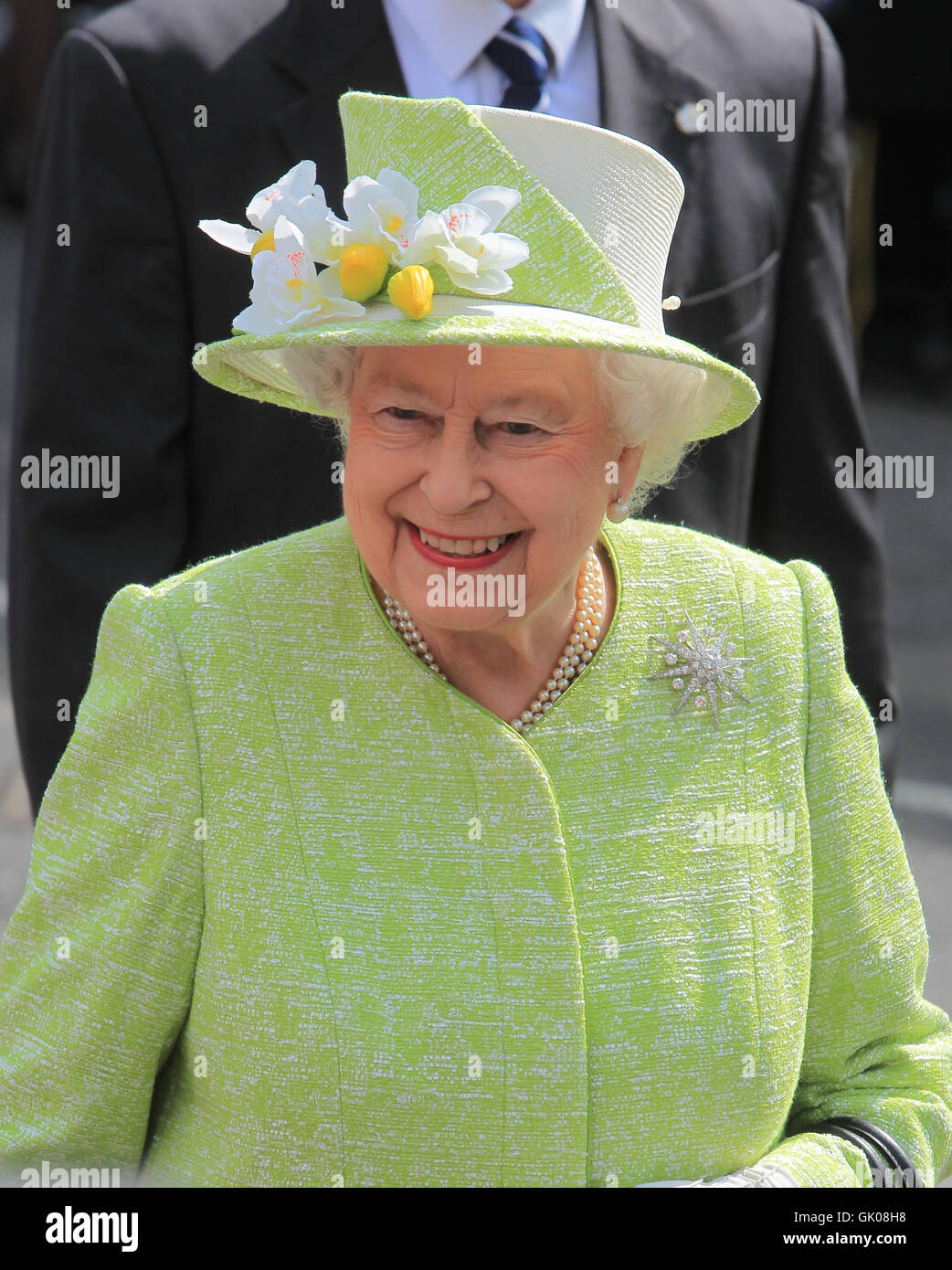 HRH Queen Elizabeth II on her walkabout in Windsor during her 90th ...