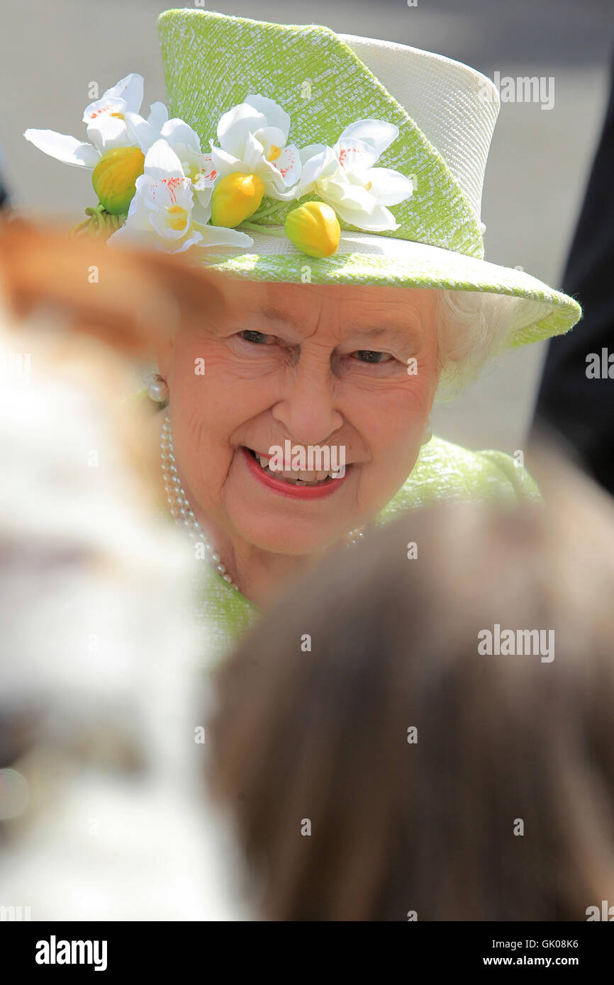 HRH Queen Elizabeth II on her walkabout in Windsor during her 90th ...