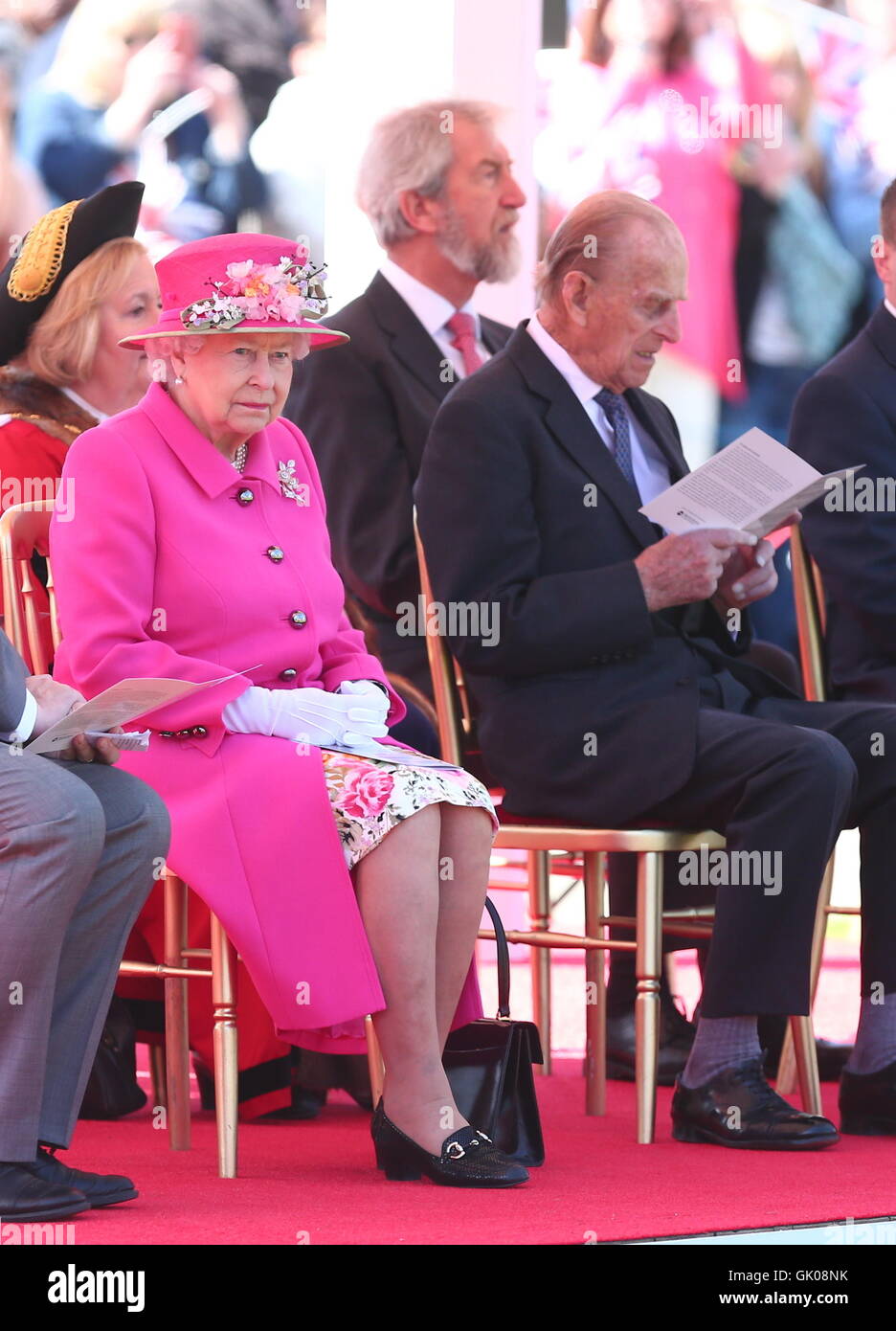 The Queen, accompanied by The Duke of Edinburgh, officially opens the ...