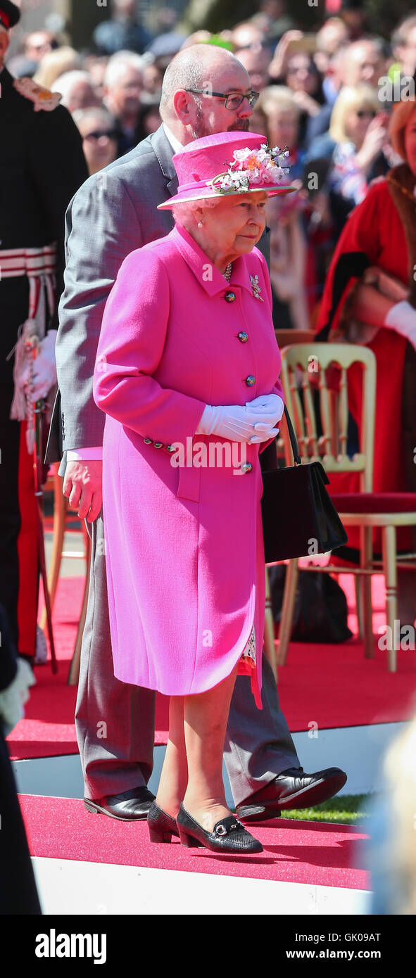 The Queen, accompanied by the Duke of Edinburgh, officially opens the ...