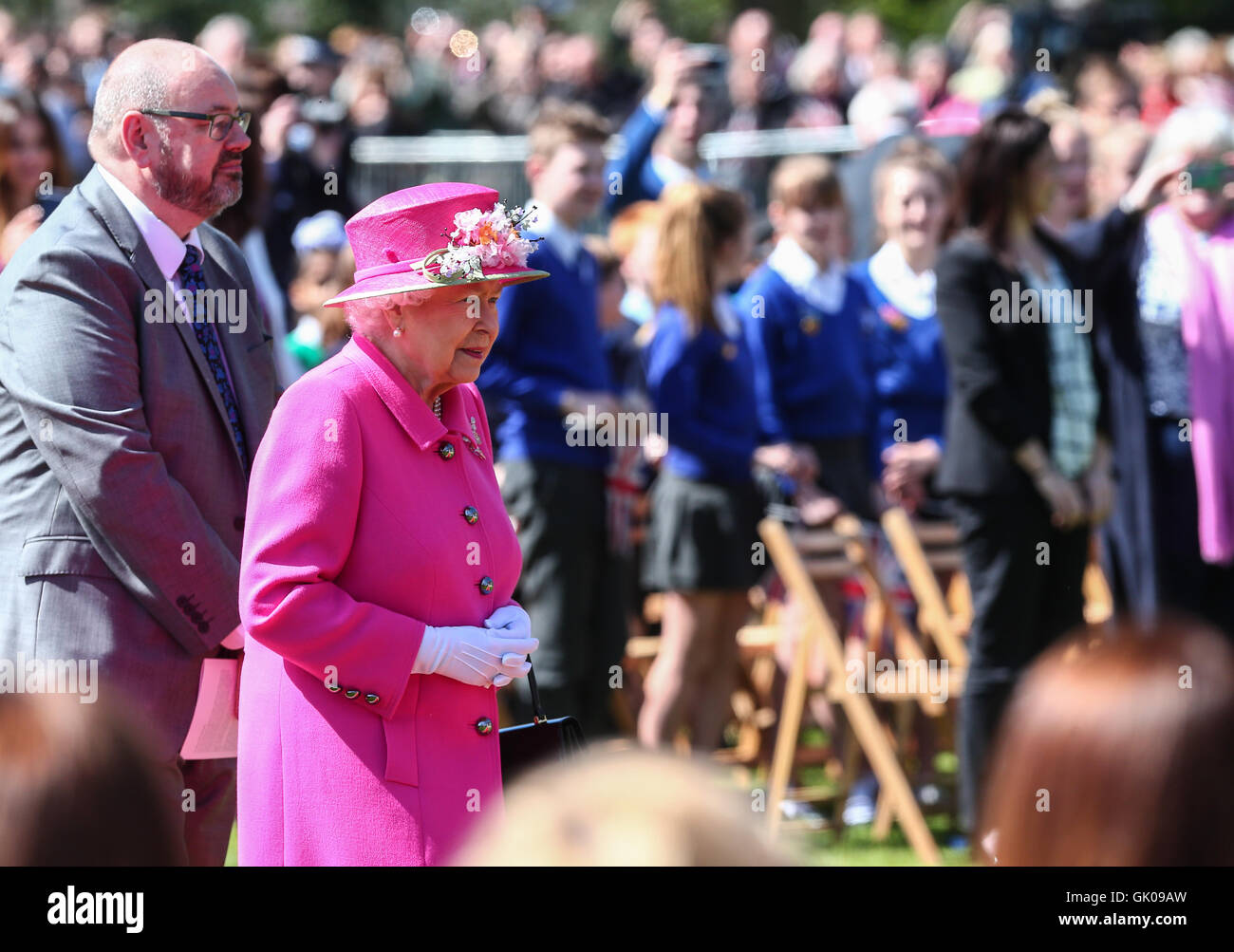 The Queen, accompanied by the Duke of Edinburgh, officially opens the ...