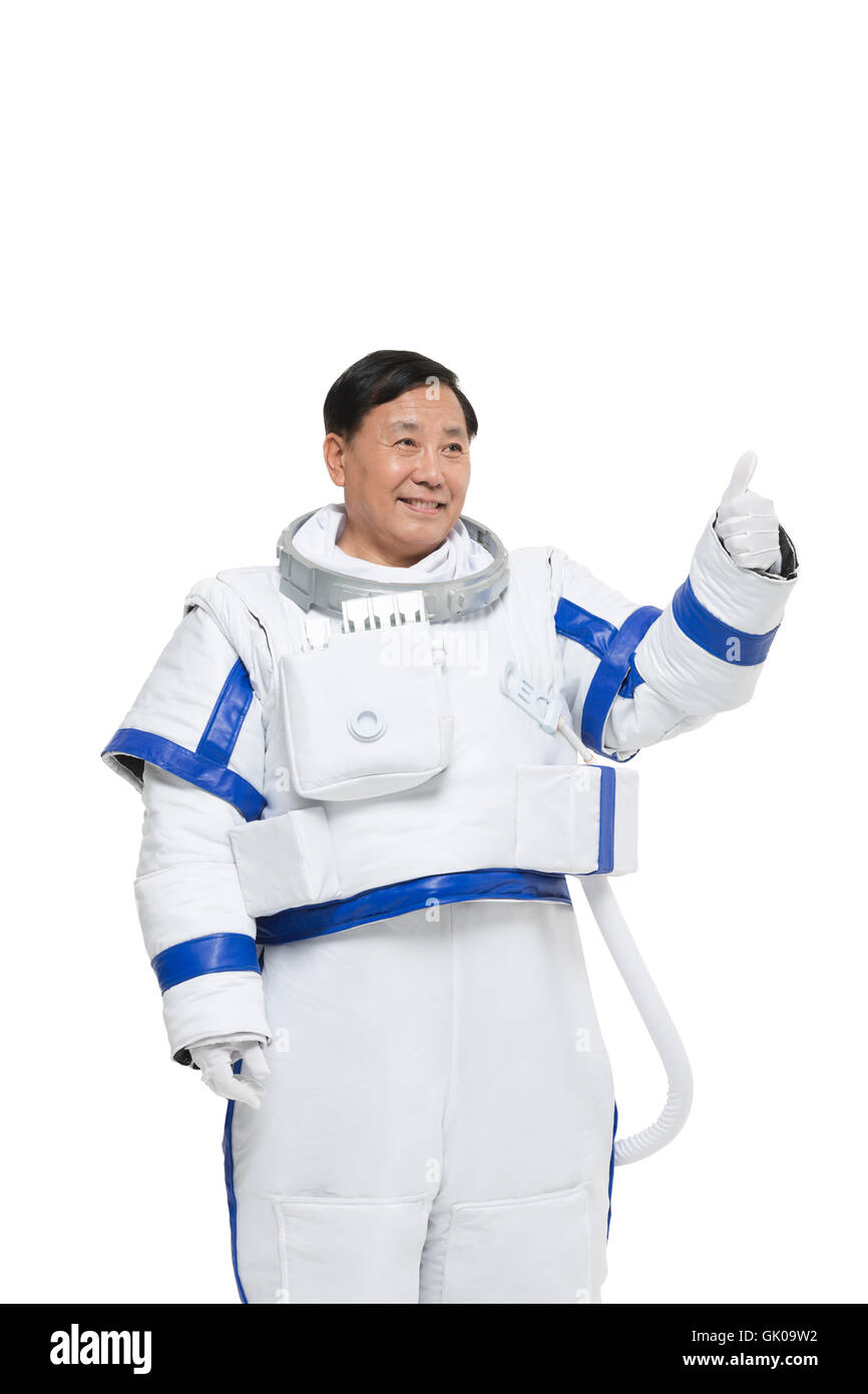 Studio shot male astronauts Stock Photo - Alamy