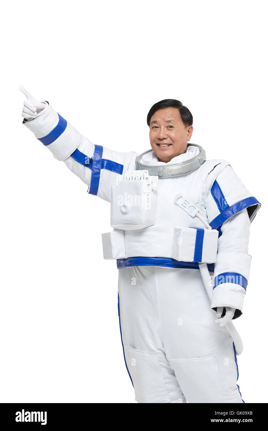 Studio shot male astronauts Stock Photo - Alamy