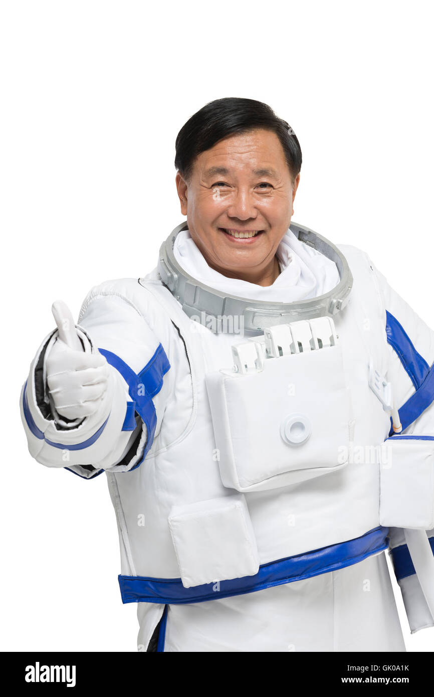 Studio shot male astronauts Stock Photo - Alamy