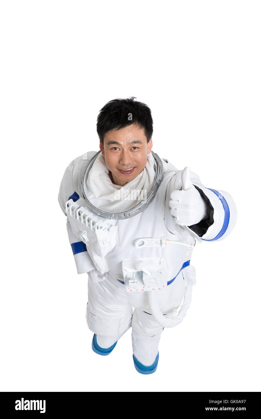 Studio shot male astronauts Stock Photo - Alamy