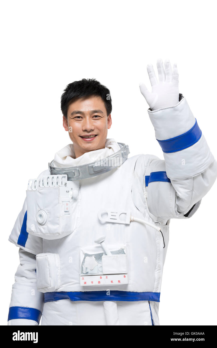 Studio shot male astronauts Stock Photo - Alamy