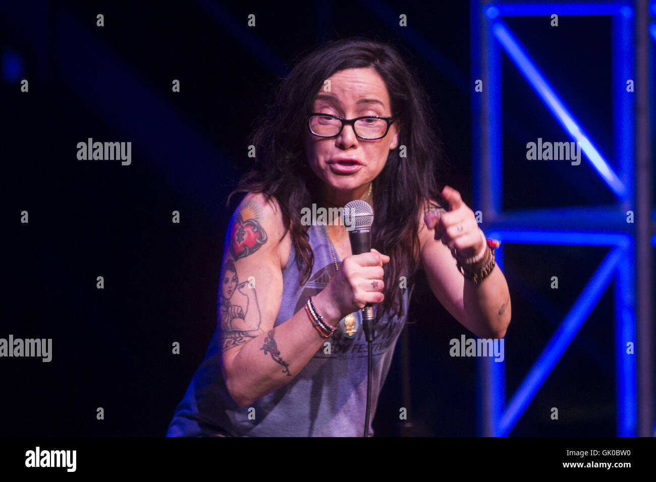 Janeane Garofalo performs at the Moontower Comedy and Oddity Festival ...