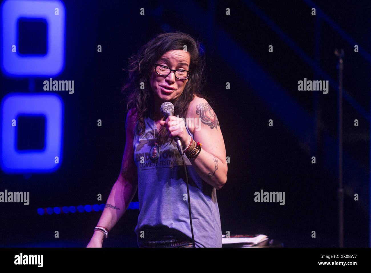 Janeane Garofalo performs at the Moontower Comedy and Oddity Festival ...