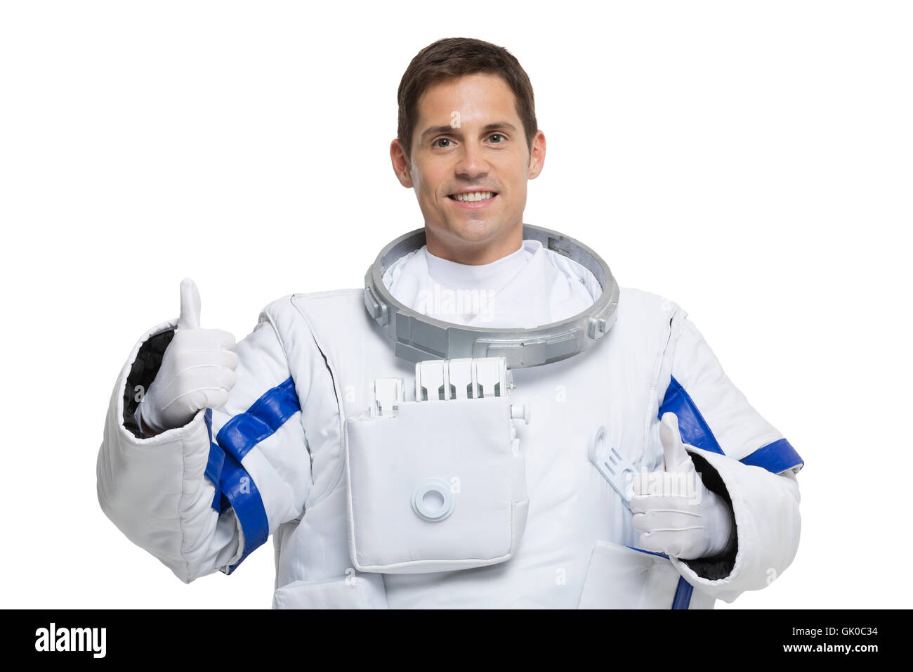 Studio shot male astronauts Stock Photo - Alamy