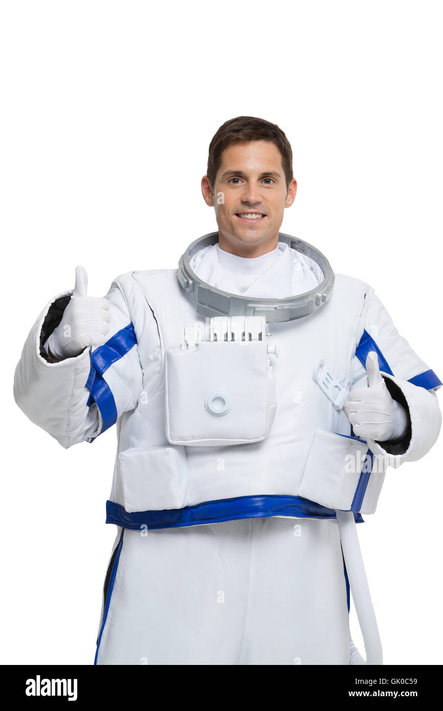 Studio shot male astronauts Stock Photo - Alamy