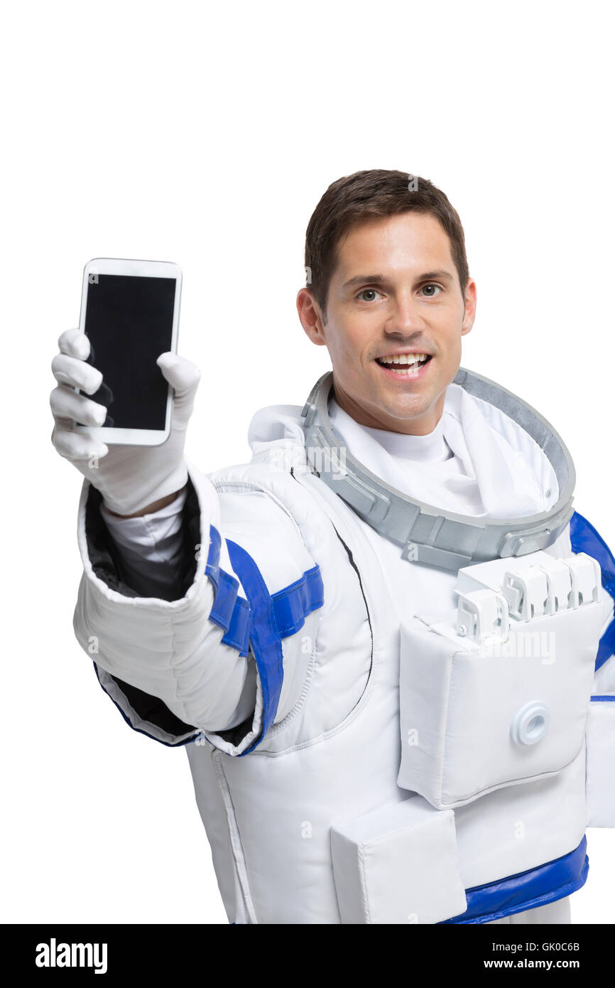 Studio shot male astronauts Stock Photo - Alamy