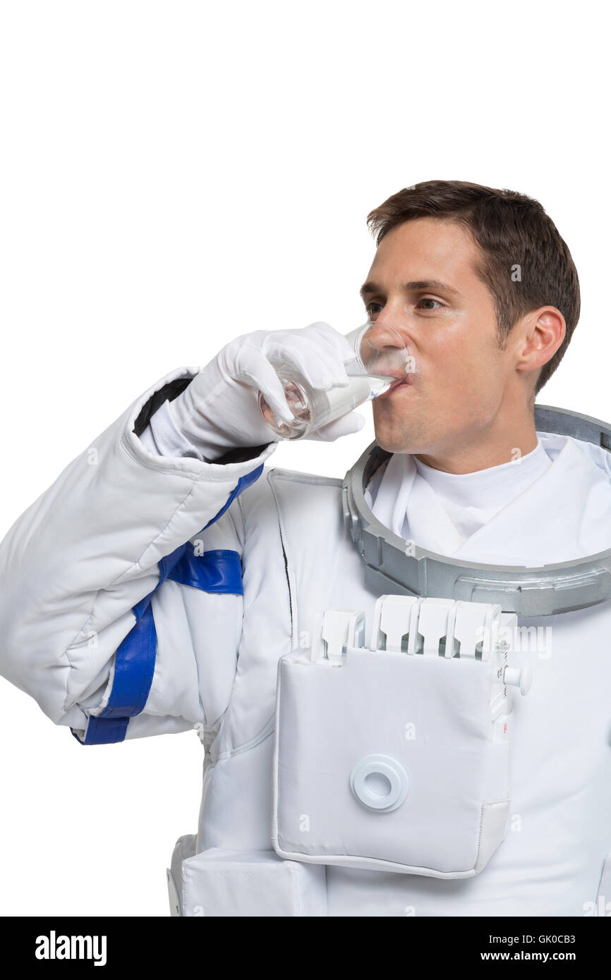 Studio shot male astronauts Stock Photo - Alamy