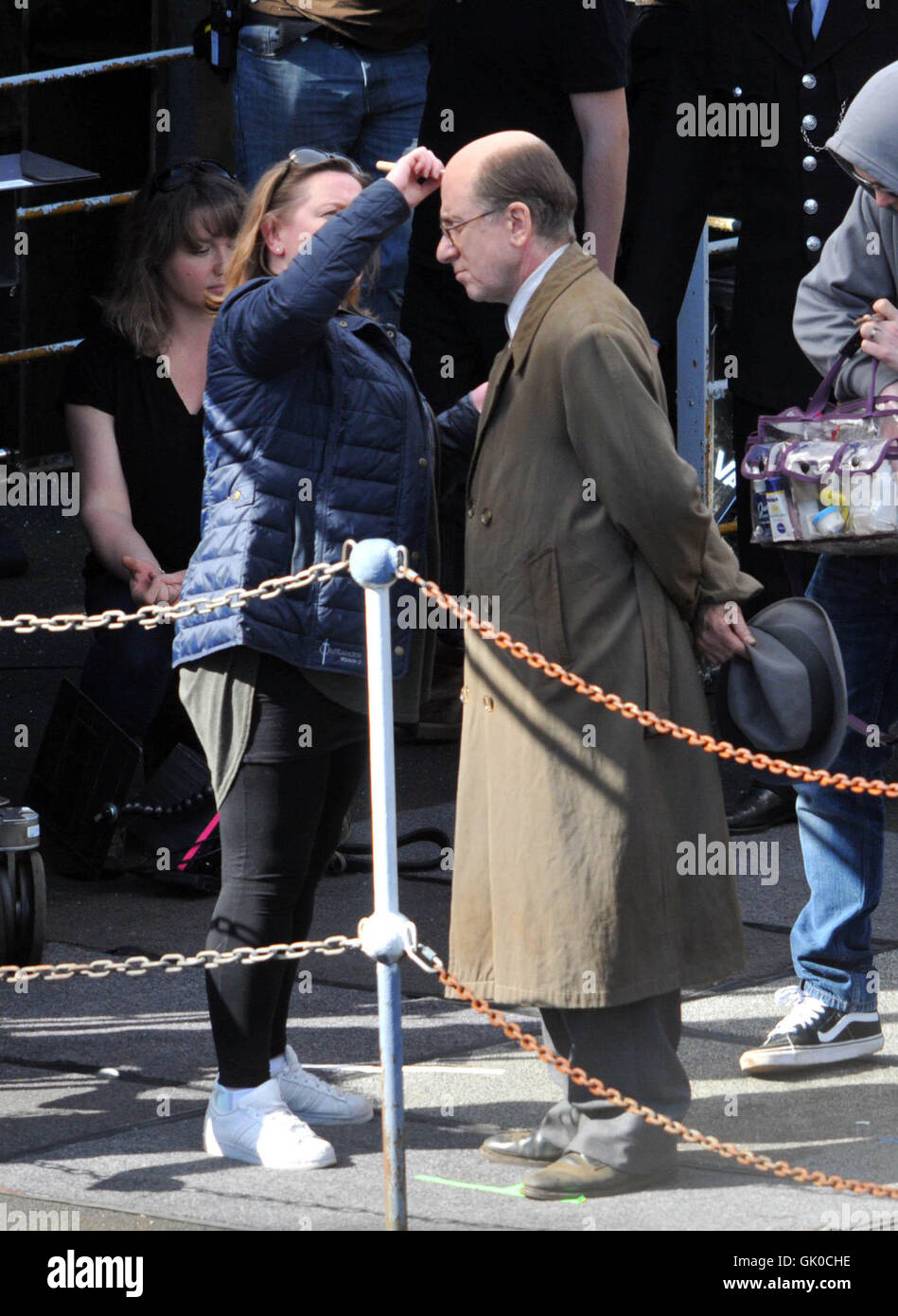 Tim Roth filming the BBC drama 'Rillington Place' in Scotland Featuring ...