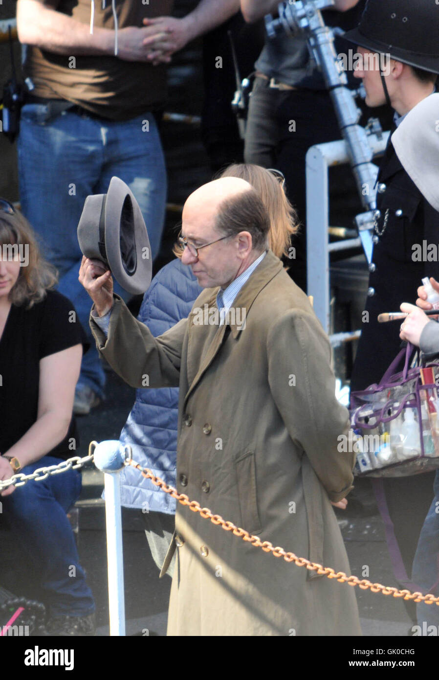 Tim Roth filming the BBC drama 'Rillington Place' in Scotland Featuring ...