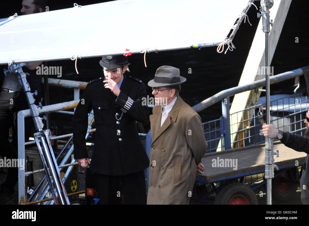 Tim Roth filming the BBC drama 'Rillington Place' in Scotland Featuring ...