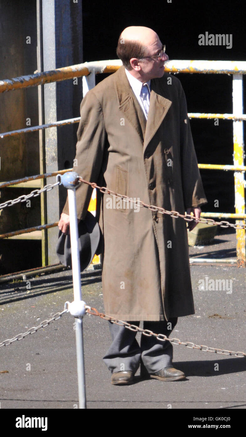 Tim Roth filming the BBC drama 'Rillington Place' in Scotland Featuring ...