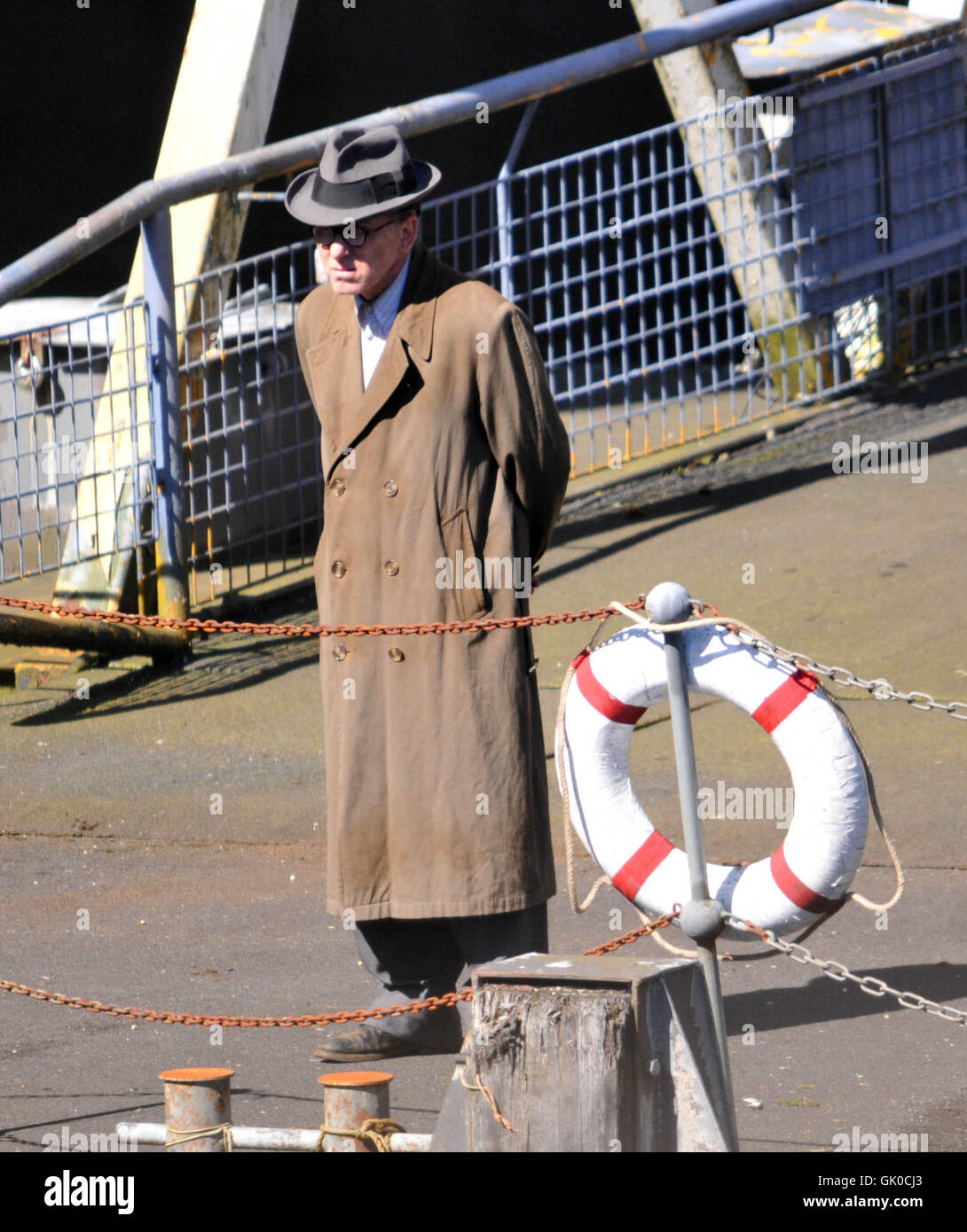Tim Roth filming the BBC drama 'Rillington Place' in Scotland Featuring ...
