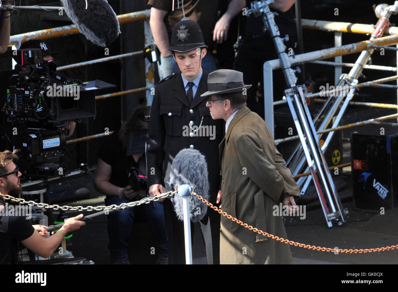 Tim Roth filming the BBC drama 'Rillington Place' in Scotland Featuring ...