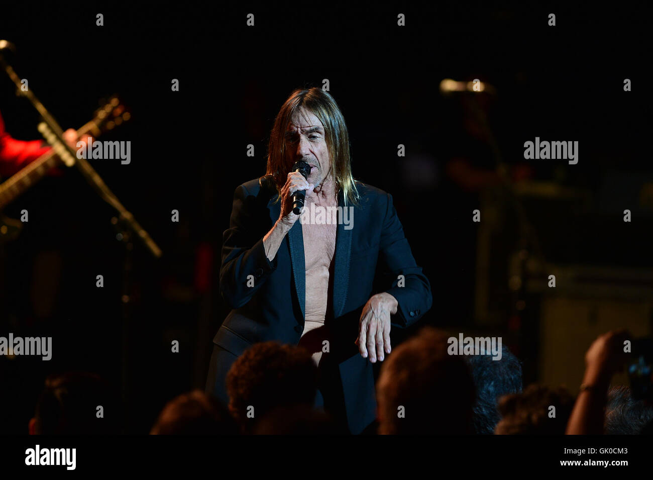 Iggy Pop performing live in concert during his Post Pop Depression Tour ...