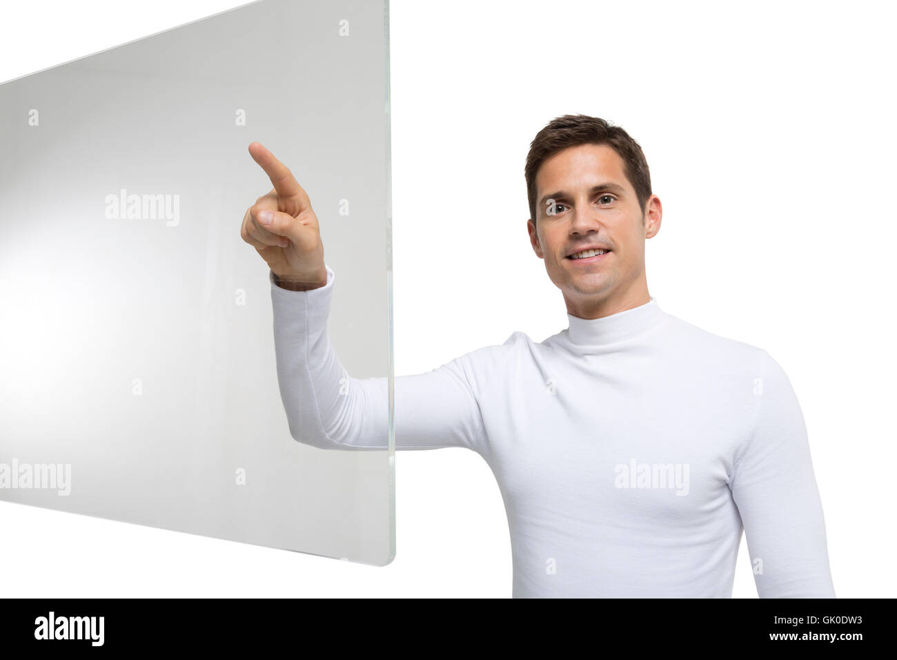 Studio shot of a young man working in high-tech Stock Photo - Alamy