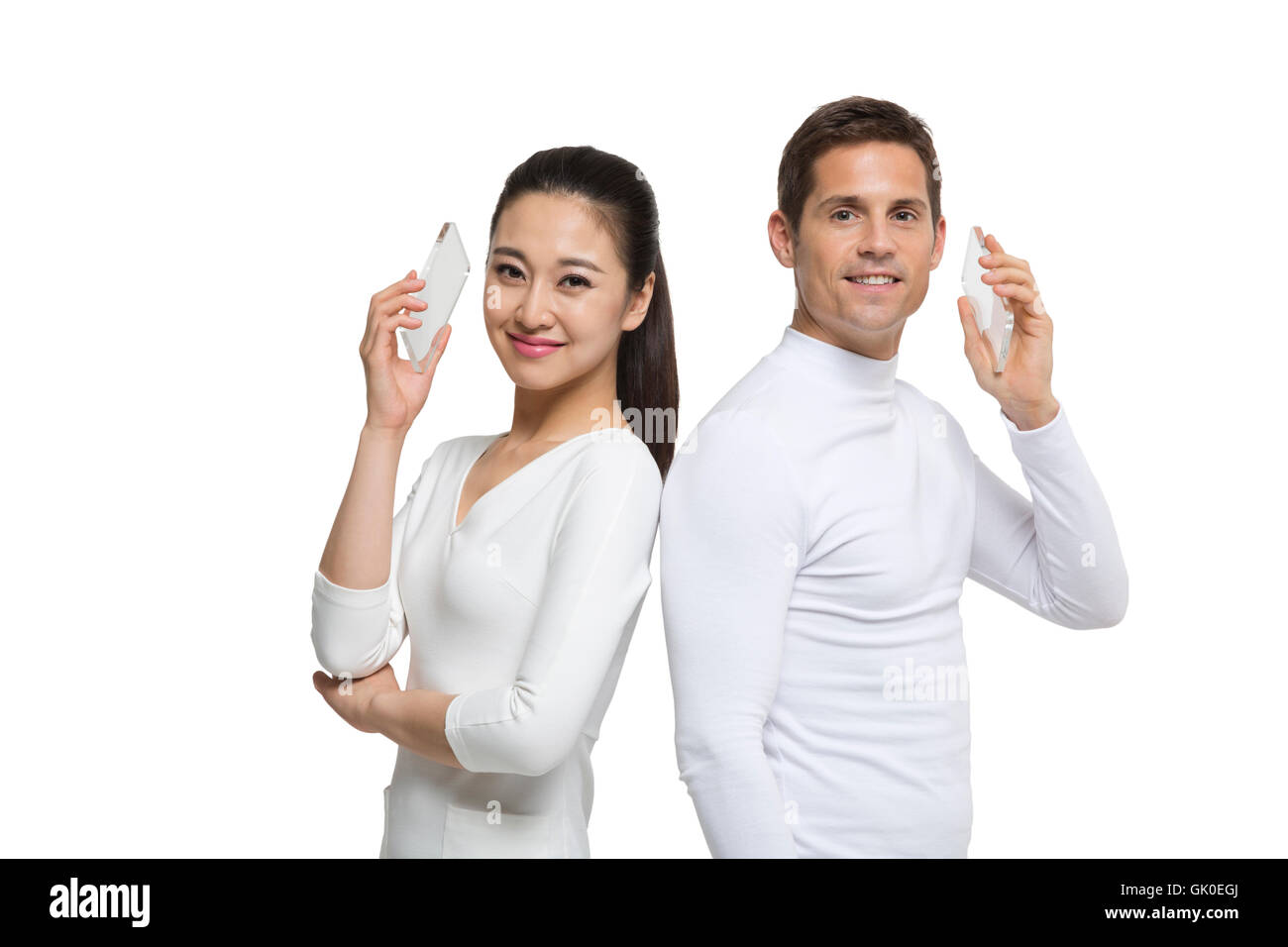 Studio shot young man working in high-tech Stock Photo - Alamy