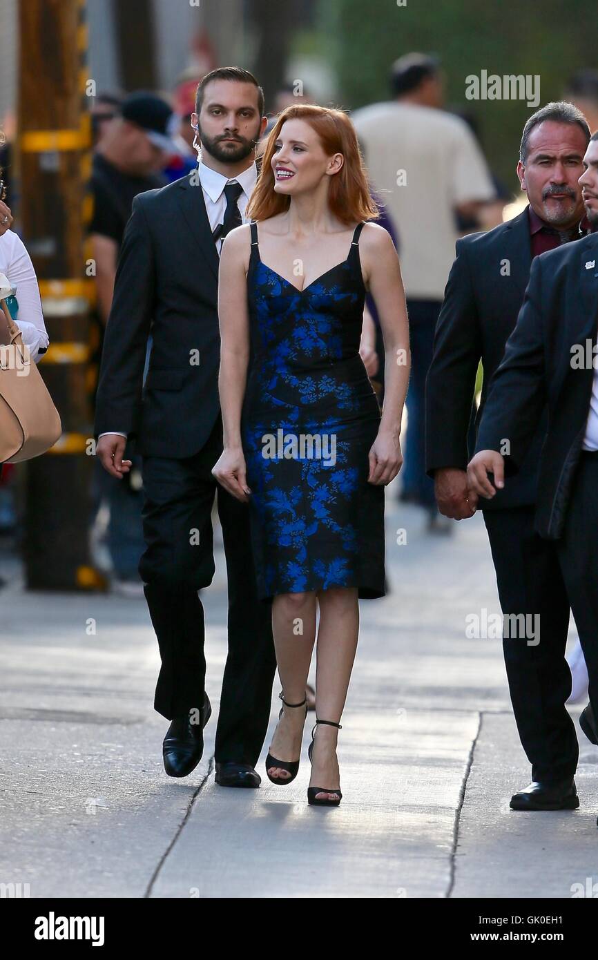 Jessica Chastain seen leaving the ABC studios after Jimmy Kimmel Live ...