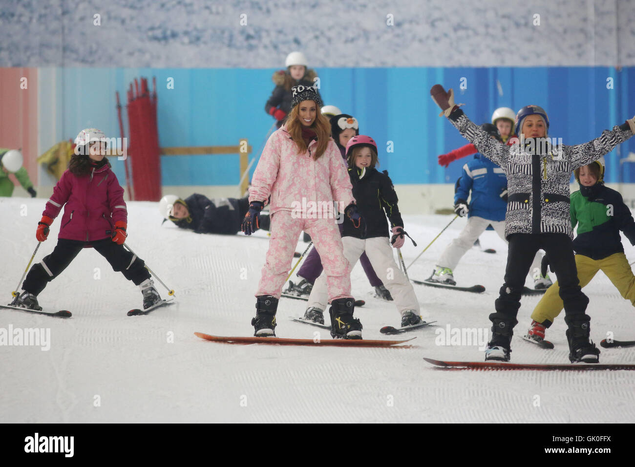 Stacey Solomon and Aimee Fuller National Schools Snowsport Week ...
