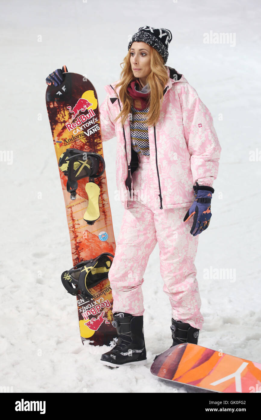 Stacey Solomon and Aimee Fuller National Schools Snowsport Week ...