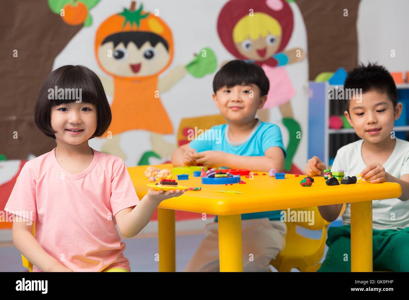 Children playing in kindergarten Stock Photo - Alamy