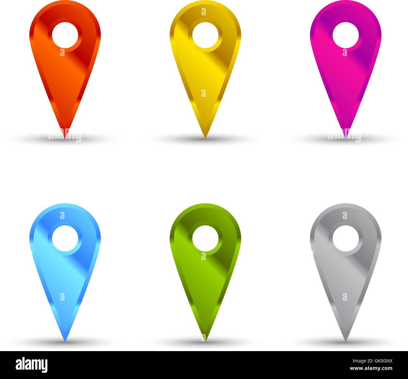 Map pointers Stock Vector Images - Alamy