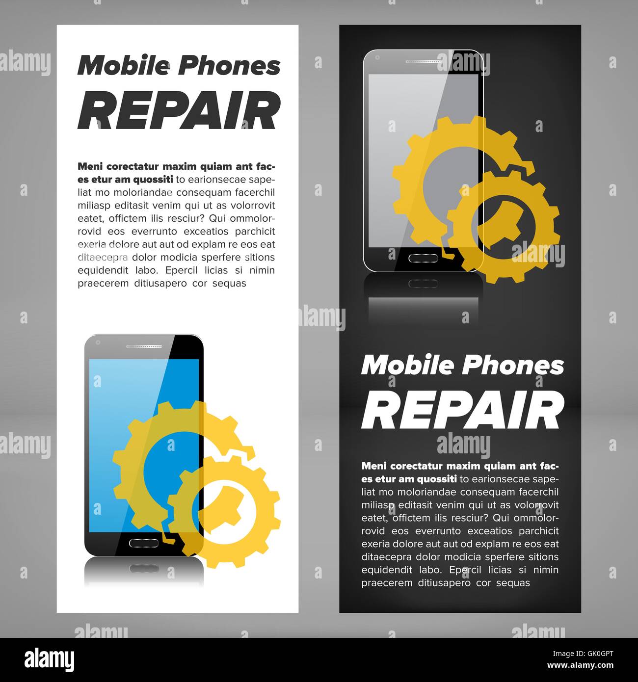 Smart phone repair banner hi-res stock photography and images - Alamy