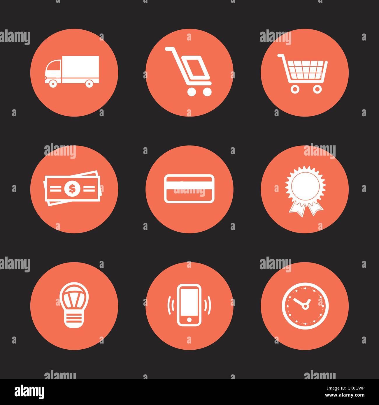 Money delivery icons set Stock Vector Images - Alamy