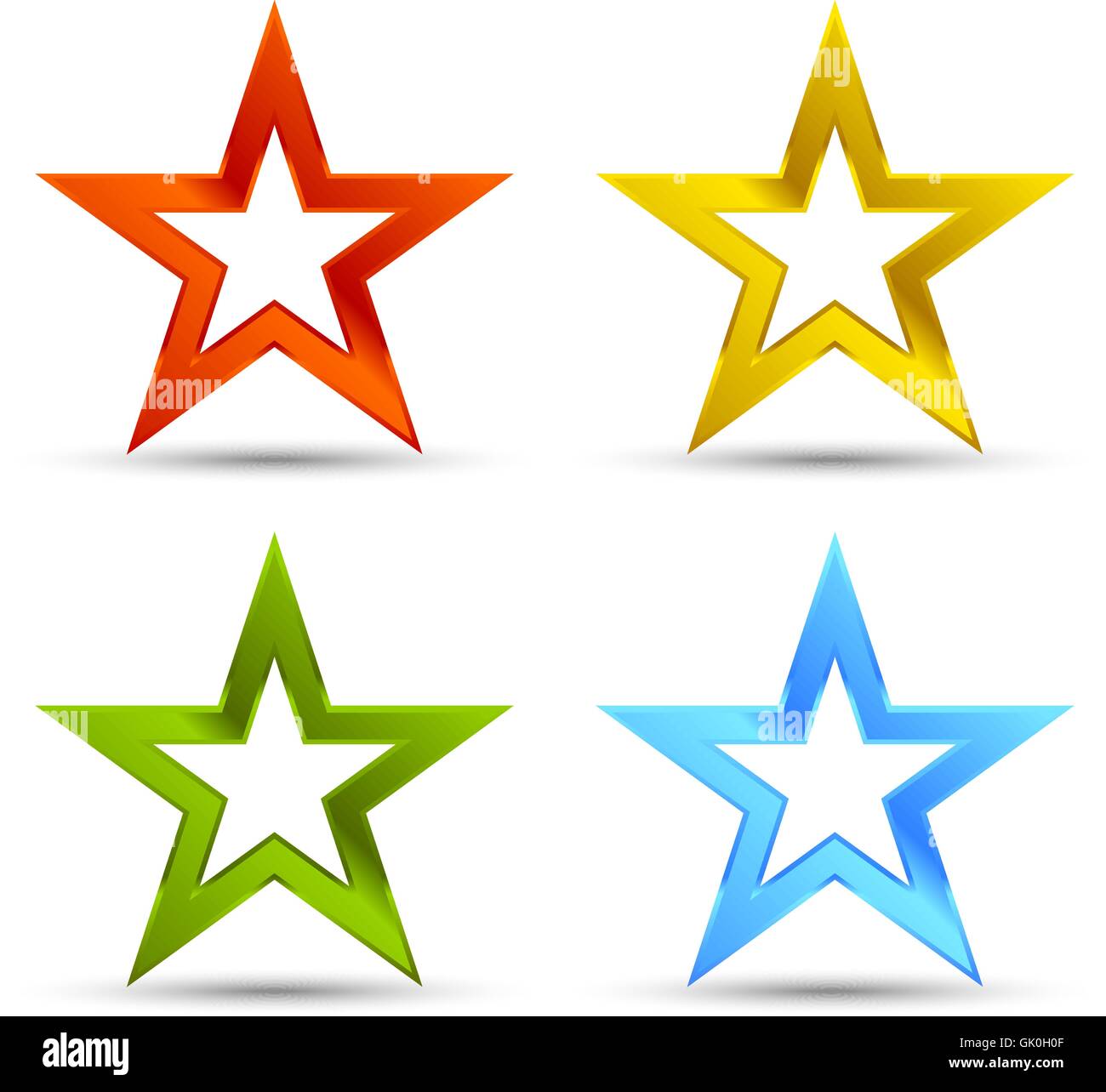 Full color star icons Stock Vector Image & Art - Alamy
