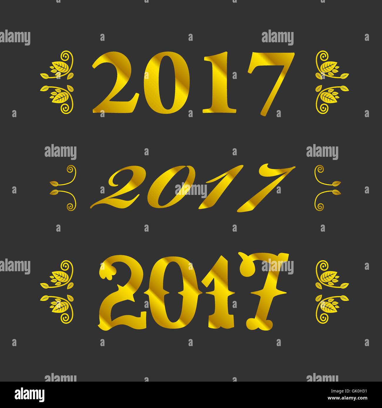 The word 2017 Stock Vector Image & Art - Alamy
