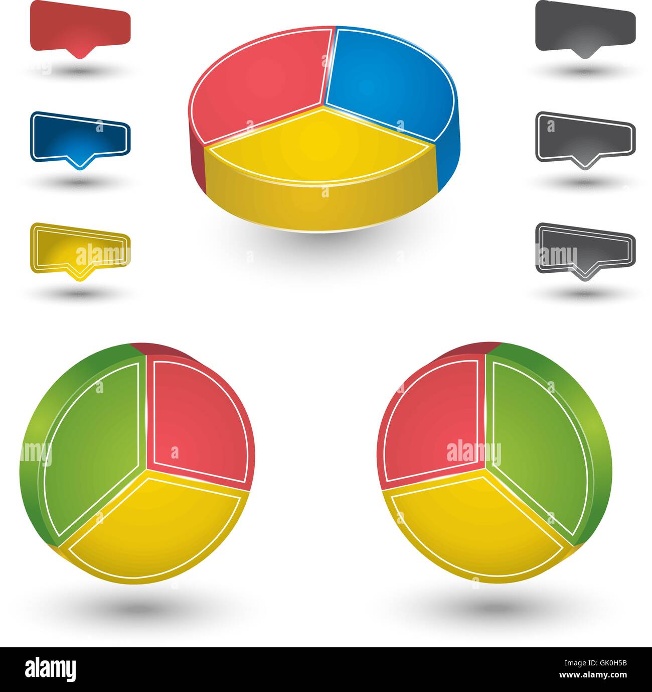 Colored pie charts Stock Vector Images - Alamy