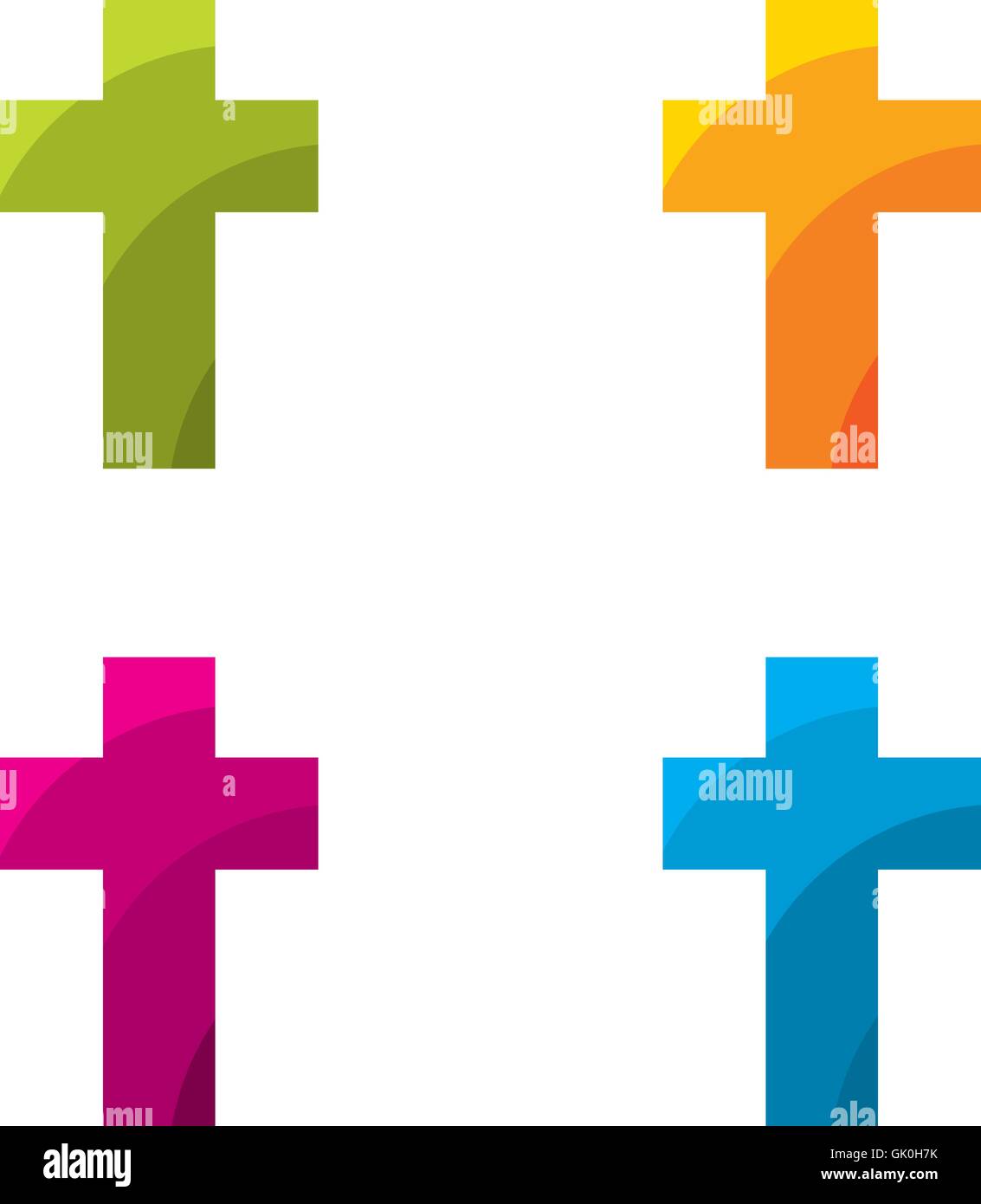 Colored cross set Stock Vector Image & Art - Alamy