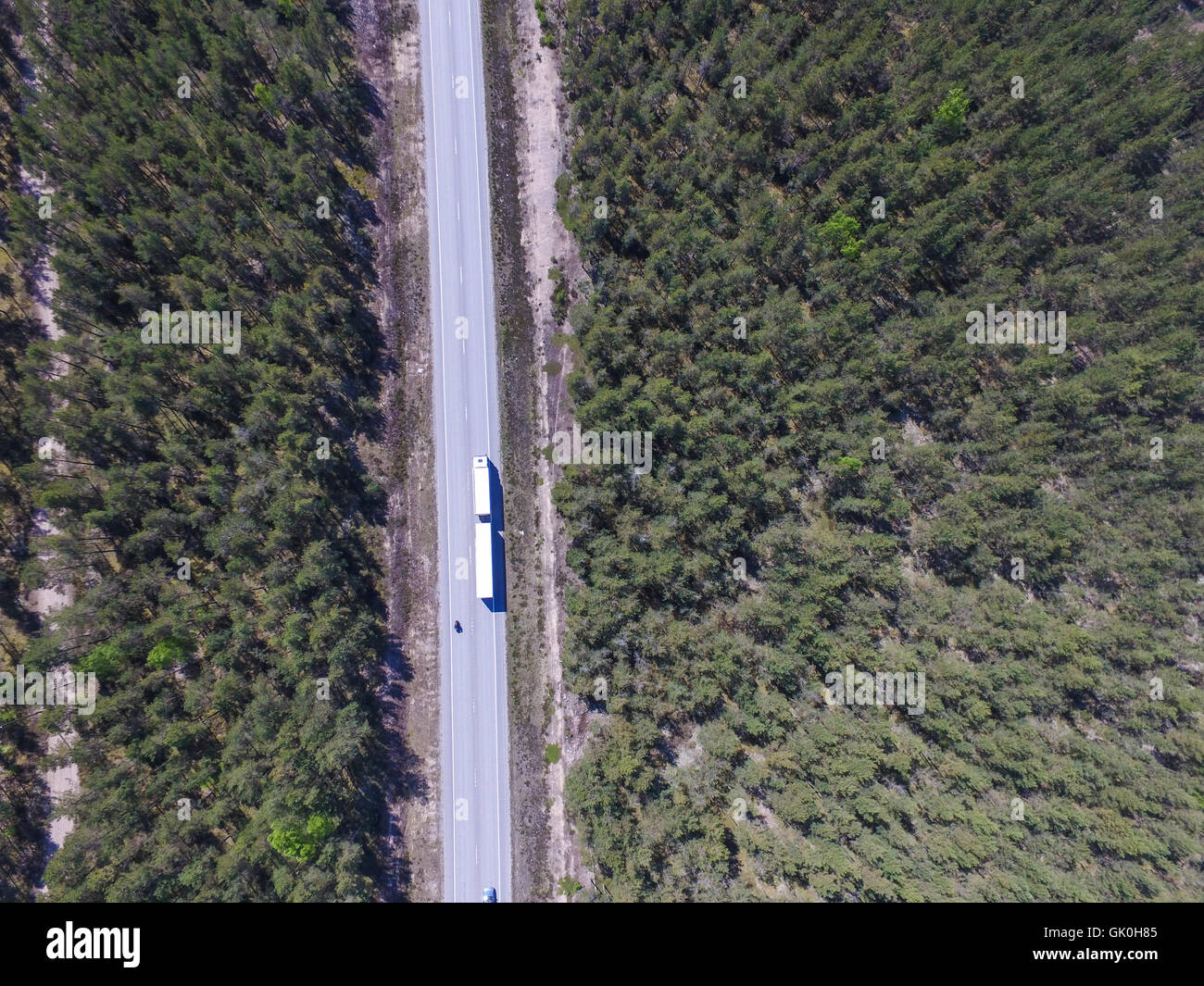 Aerial view lorry truck hi-res stock photography and images - Alamy