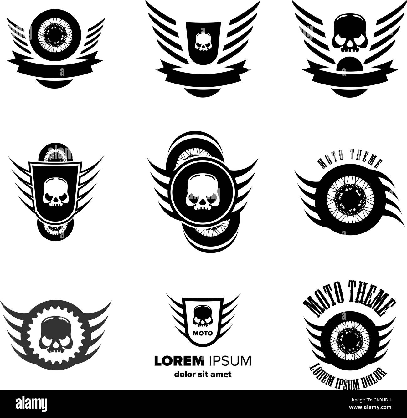 Moto wheel Vector Logo Symbols Stock Vector Image & Art - Alamy