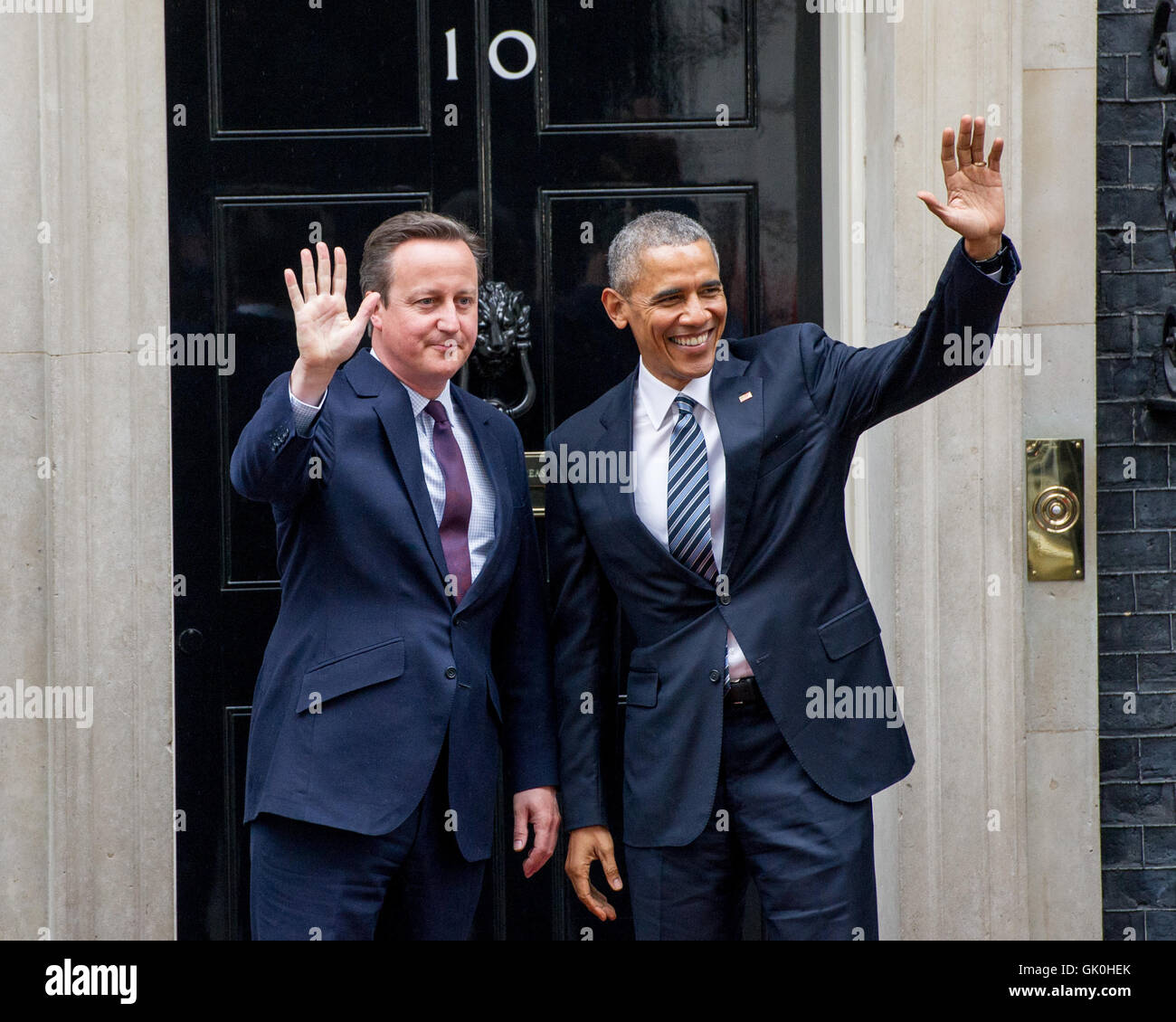 US President, Barack Obama on his visit to Number 10 Downing Street ...