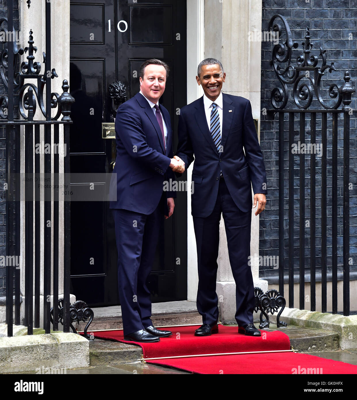U.S. President Barack Obama visits David Cameron at Number 10 Downing ...