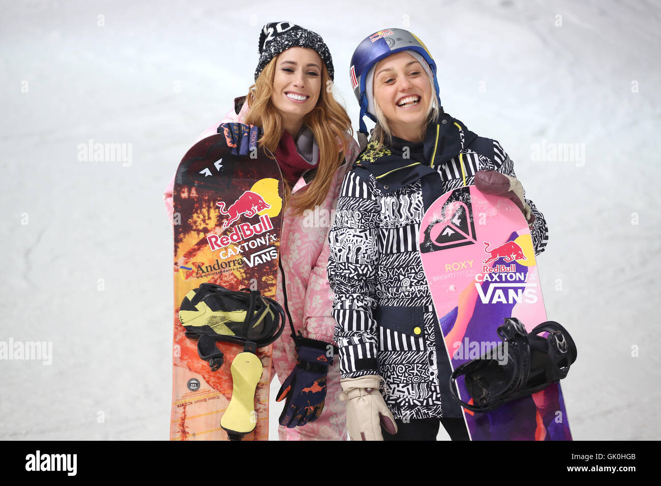 Stacey Solomon and Aimee Fuller National Schools Snowsport Week ...