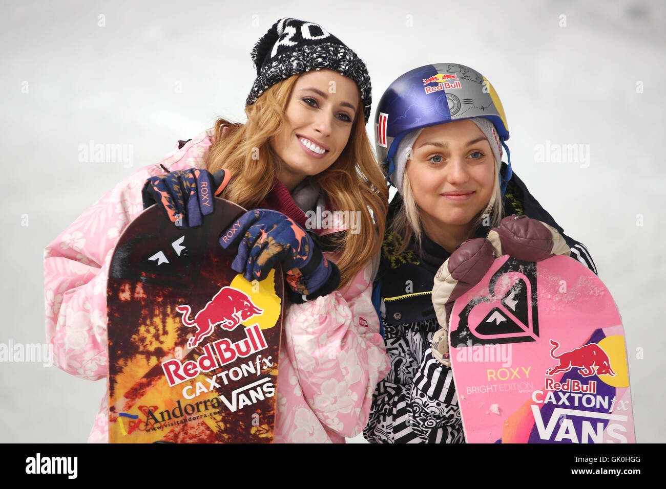 Stacey Solomon and Aimee Fuller National Schools Snowsport Week ...