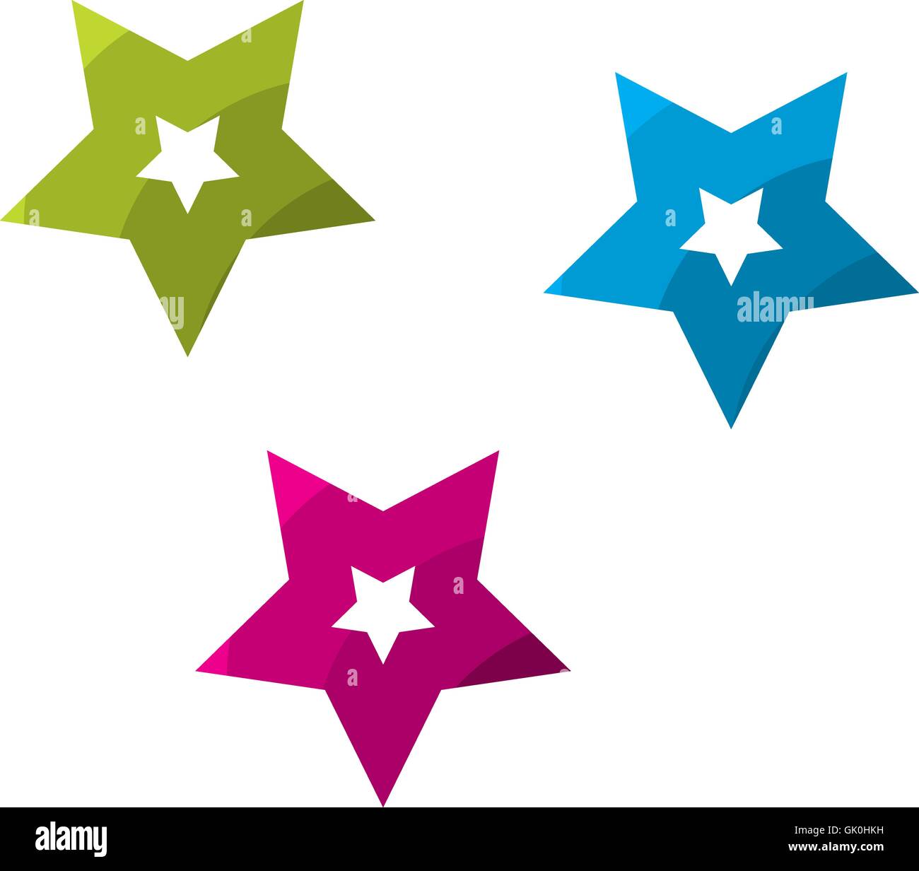 Retro sparkle stars set Cut Out Stock Images & Pictures - Alamy