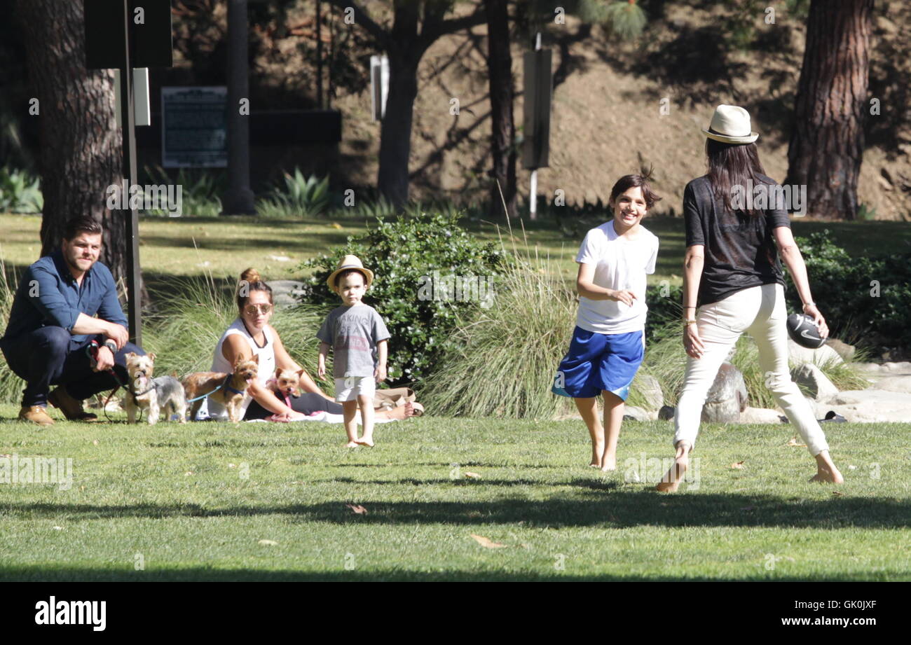 Lauren Silverman enjoys a day in the park with her two sons Adam and ...