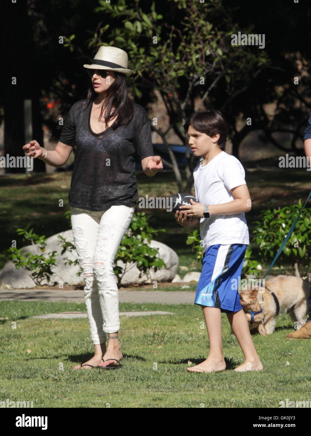 Lauren Silverman enjoys a day in the park with her two sons Adam and ...