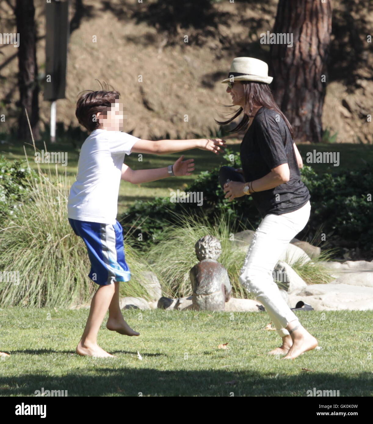 Lauren Silverman enjoys a day in the park with her two sons Adam and ...